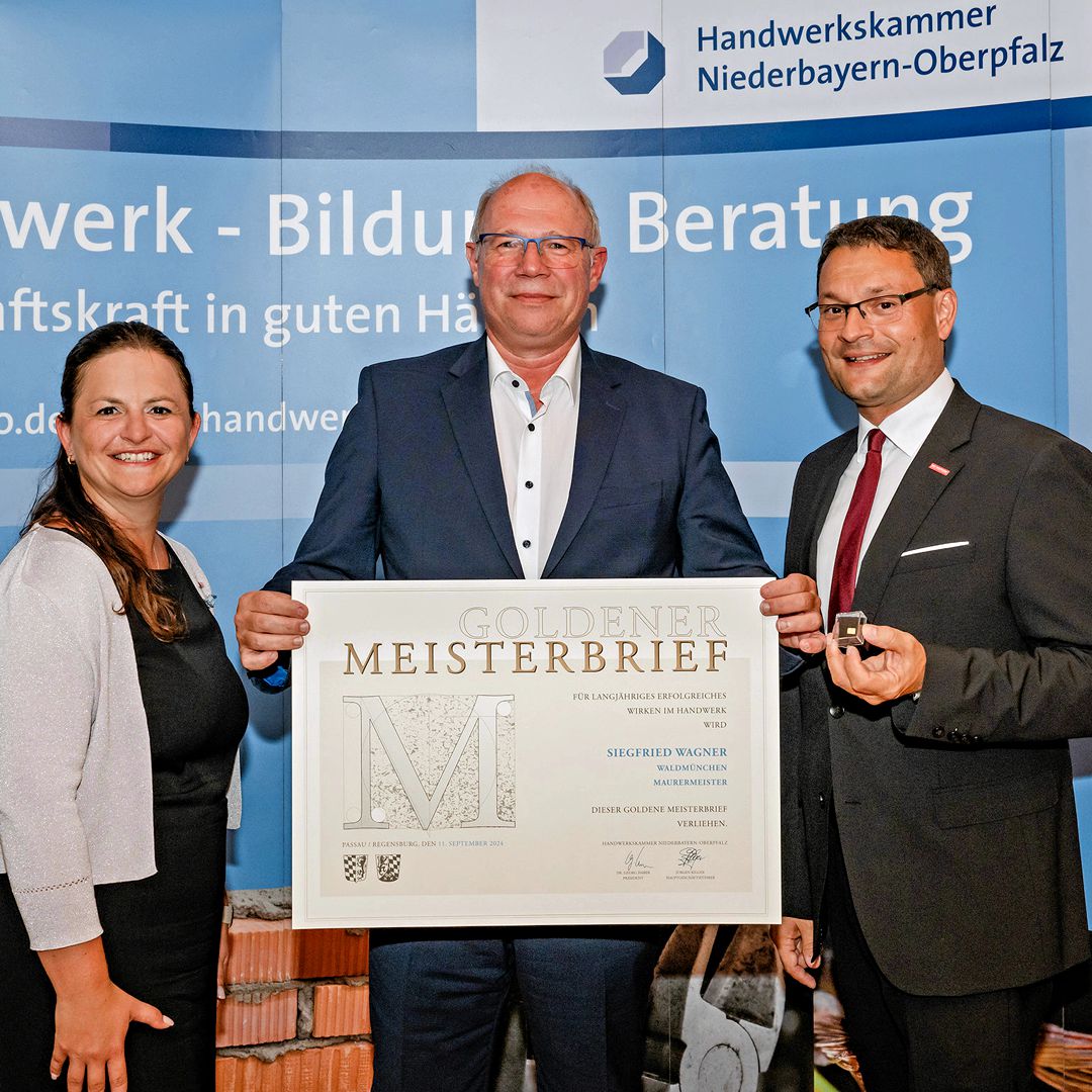 Goldener Meisterbrief - Bau Wagner